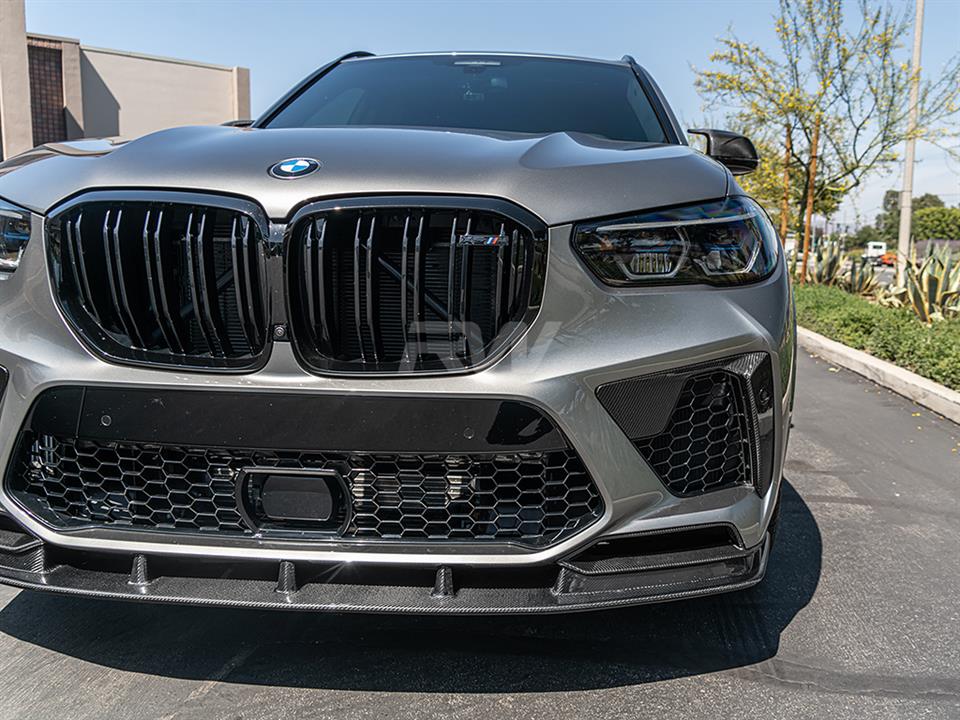 BMW F95 X5M RWS Carbon Fiber Front Lip Spoiler