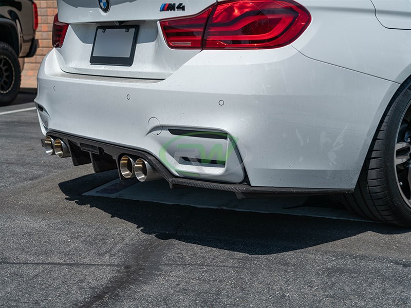 BMW F80 M3 F82 F83 M4 RWS Carbon Fiber Rear Diffuser